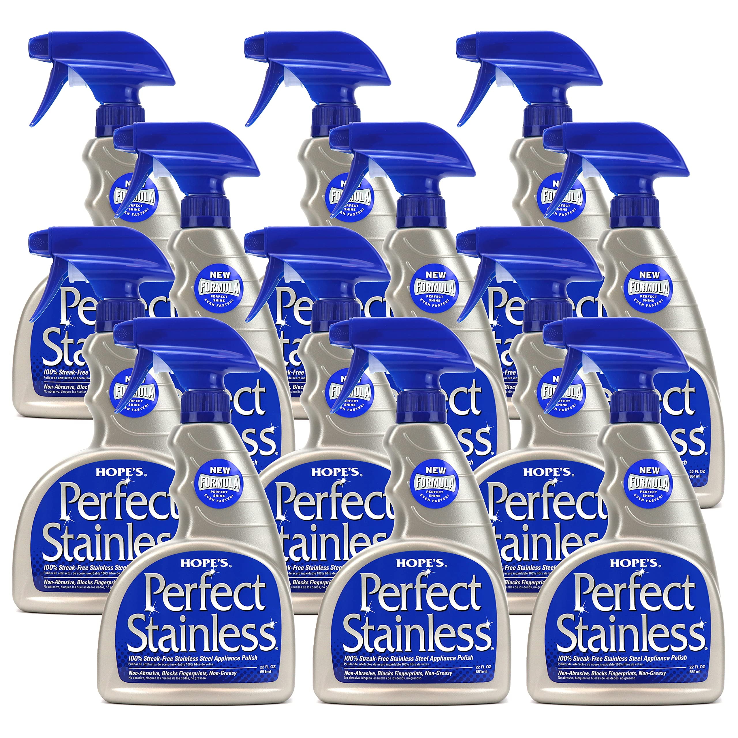 HOPE'S Perfect Stainless Steel Cleaner and Polish, 22-Ounce, Streak ...