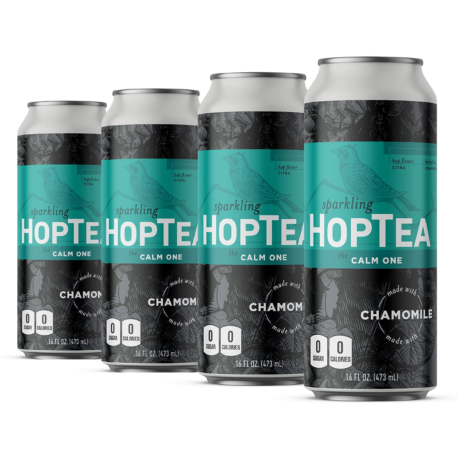 HOPLARK Sparkling HopTea - The Calm One (12pk - 16oz Cans)- Craft Brewed NA Beer Alternative ...