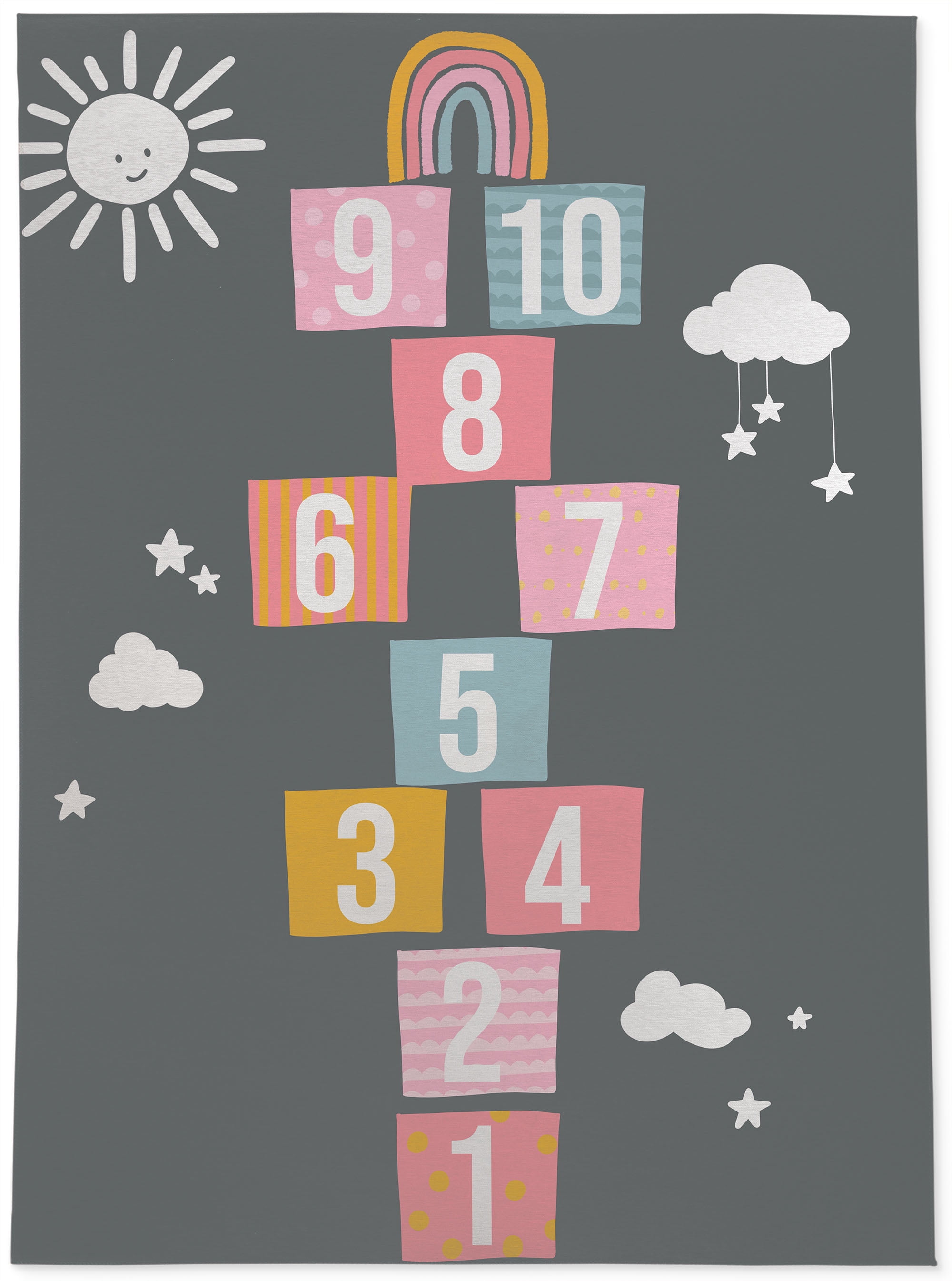 HOPSCOTCH PATTERN CHARCOAL Area Rug By Kavka Designs - Walmart.com