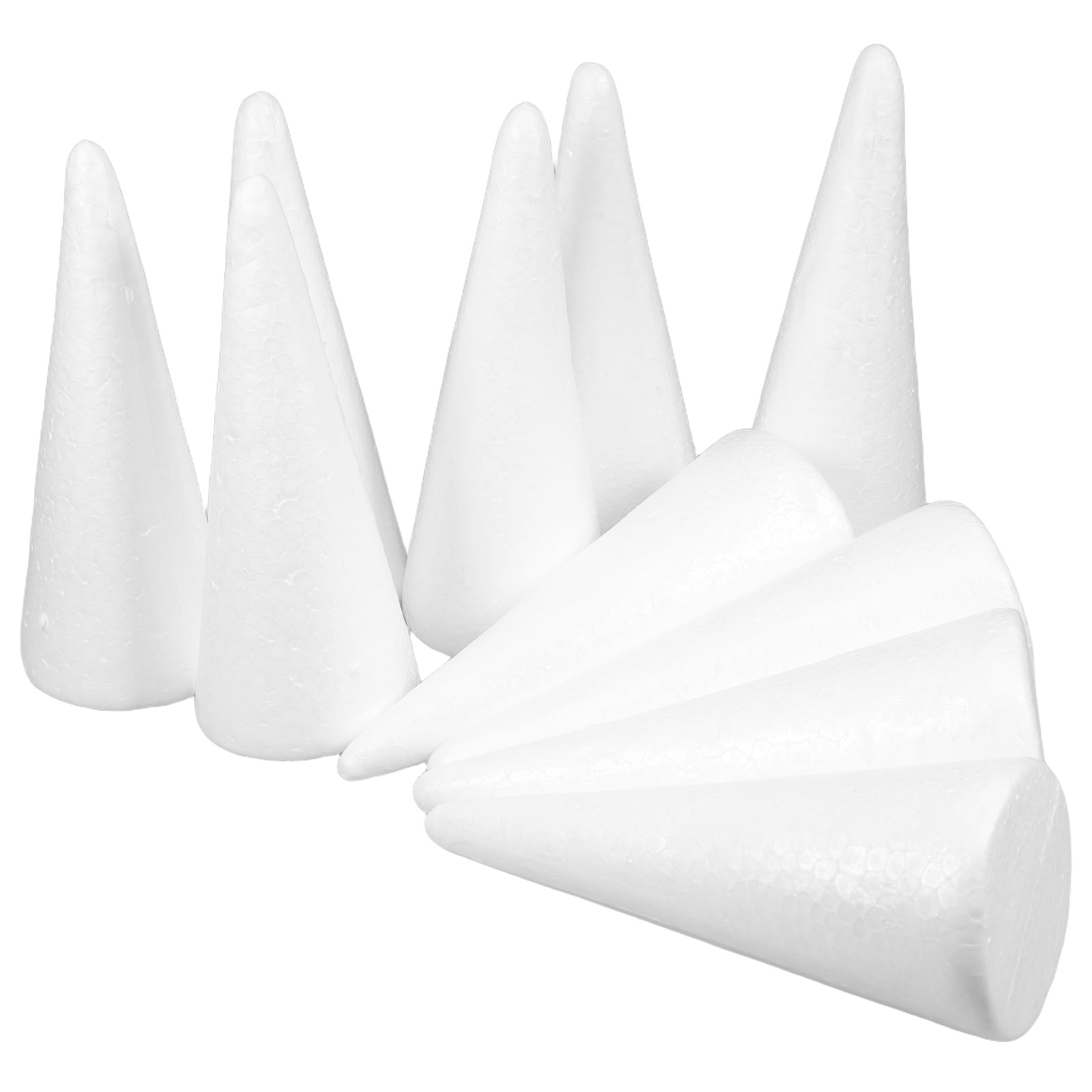 HORIALENCE 10Pcs Polystyrene Cones for Craft White Styro Cones for ...