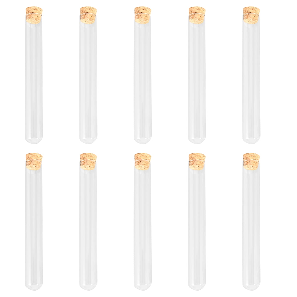 HORIALENCE 10Pcs Transparent Test Tubes With Cork Stoppers for ...