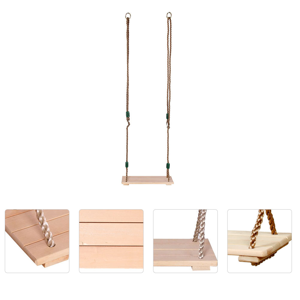 HORIALENCE 11Pcs Outdoor Kids Swing Wooden Design Safe Usage For Front ...