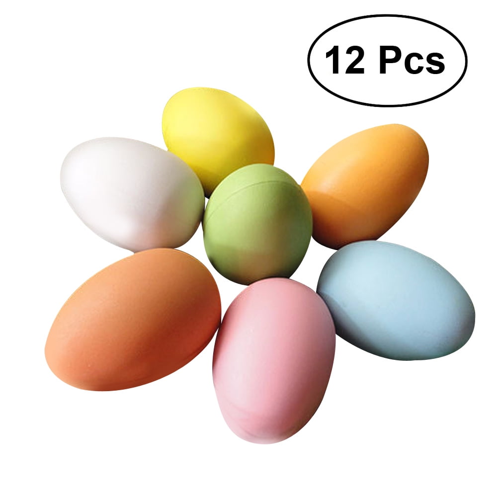 HORIALENCE 12Pcs Printed Plastic Eggs for Children Over 3 Years DIY ...