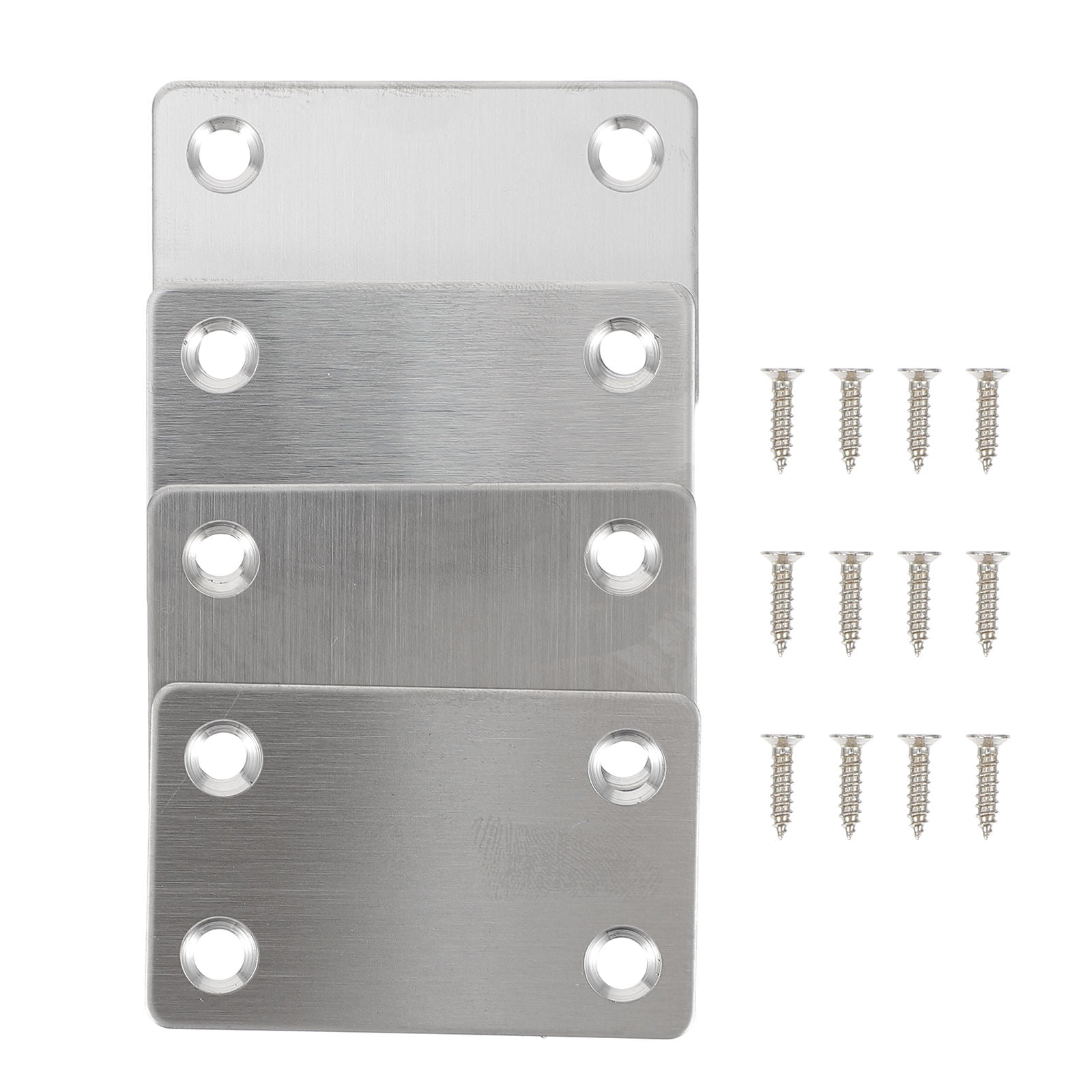 HORIALENCE 12Pcs Stainless Steel Flat Plate Straight Bracket for ...
