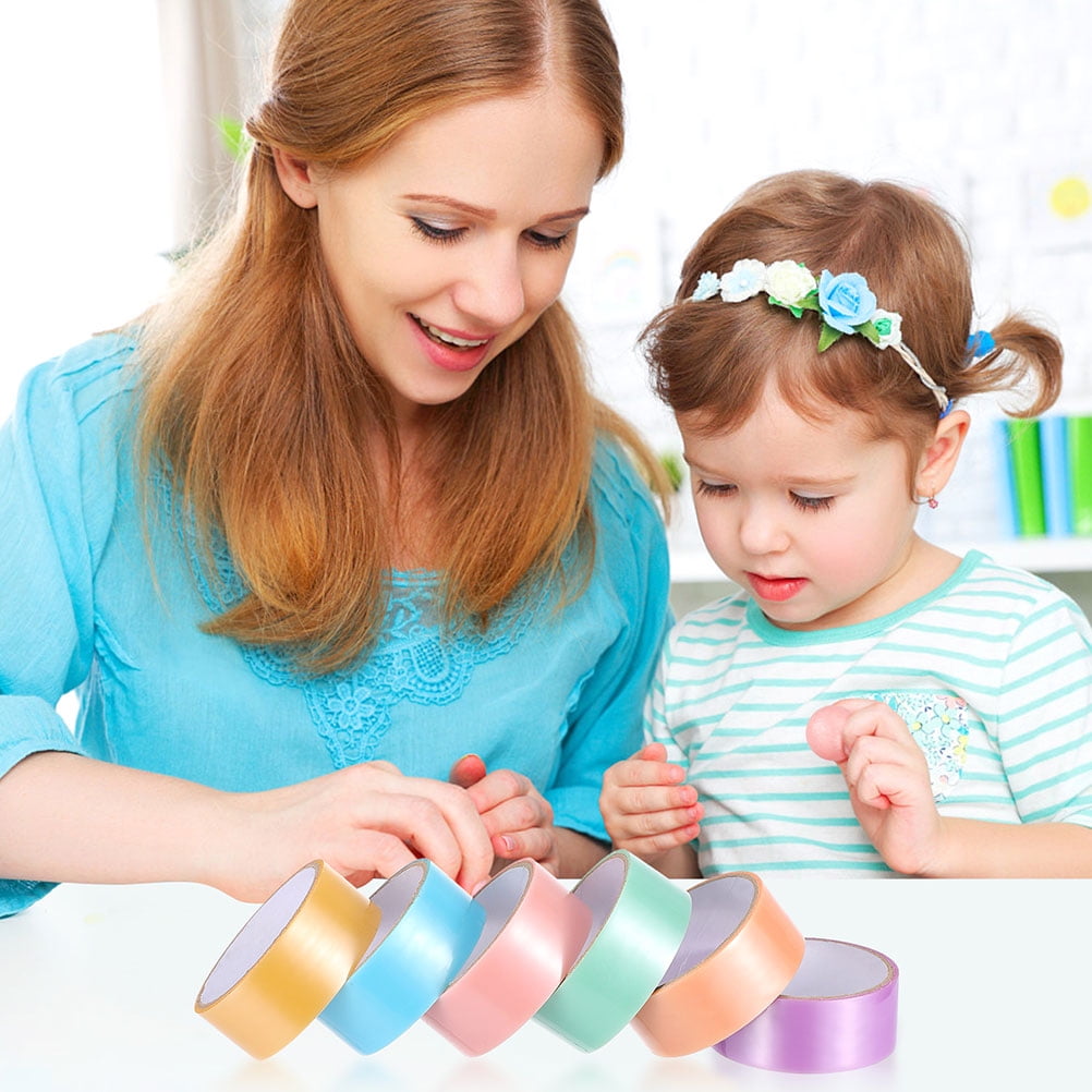 HORIALENCE 18 Rolls Sticky Balls Tape Assorted Color Round for Students ...