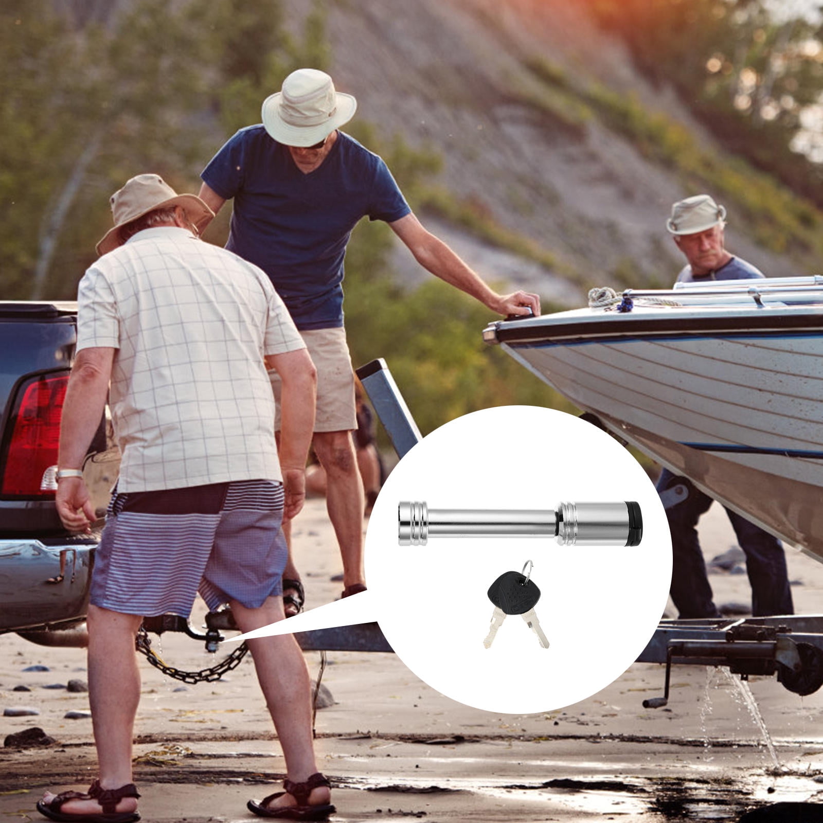 HORIALENCE 1Pack Boat Trailer Security Lock Zinc Alloy Iron Hitch ...