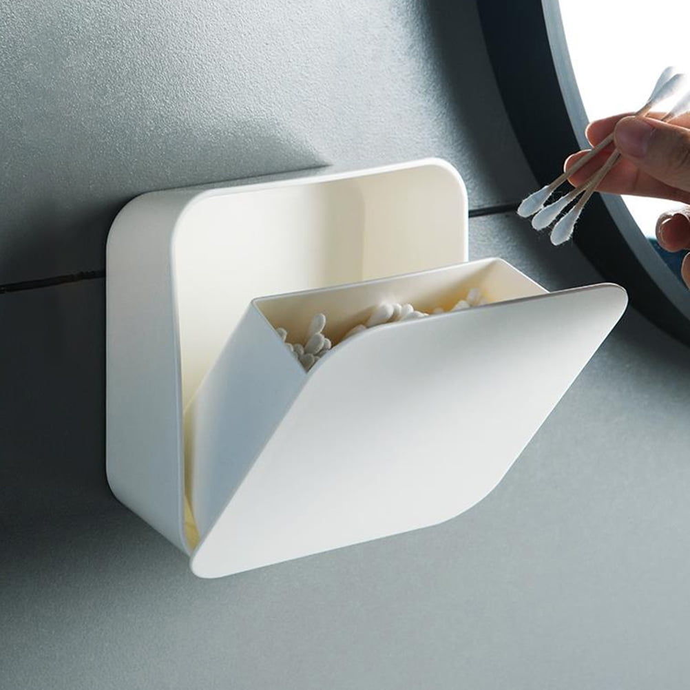 HORIALENCE 1Pack Cotton Pads Box White Rectangular ABS Plastic for ...