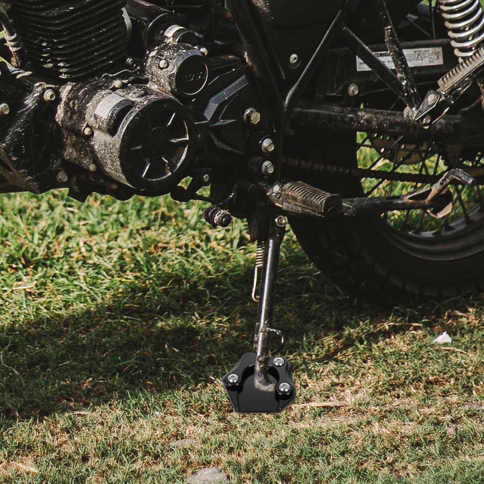 HORIALENCE 1Pack Motorcycle Side Stand Pad Anti Slip Aluminum Alloy ...
