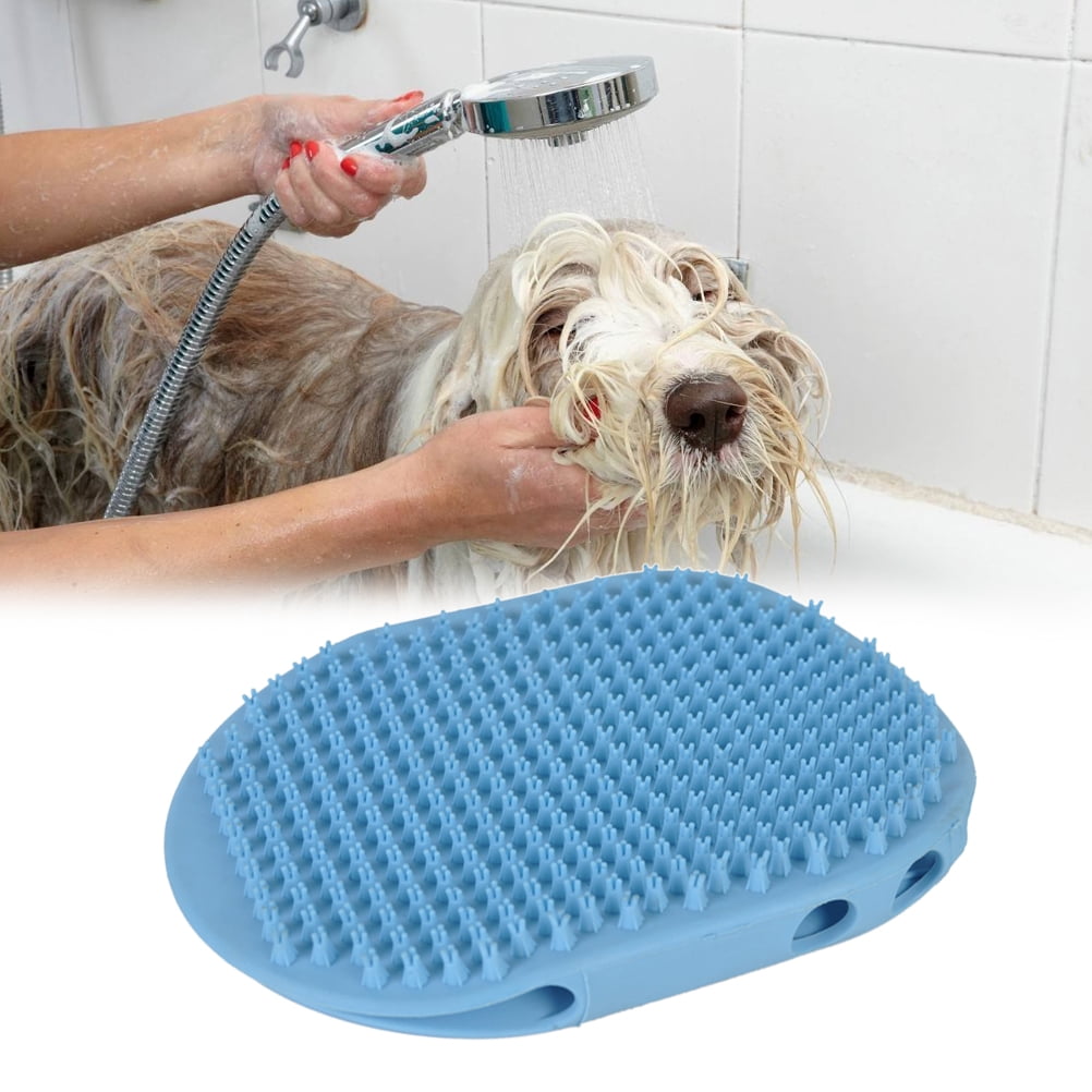 HORIALENCE 1Pack Rubber Pet Shower Brush for Dogs and Puppies Bath Time ...