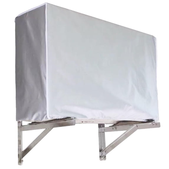 HORIALENCE 1Pack Silver Polyester Air Conditioners Cover for Outside ...