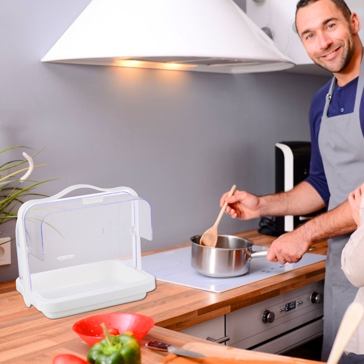 HORIALENCE 1Pc Hand-held Clamshell Cake Tasting Dust-proof Stand 9.98x7 ...