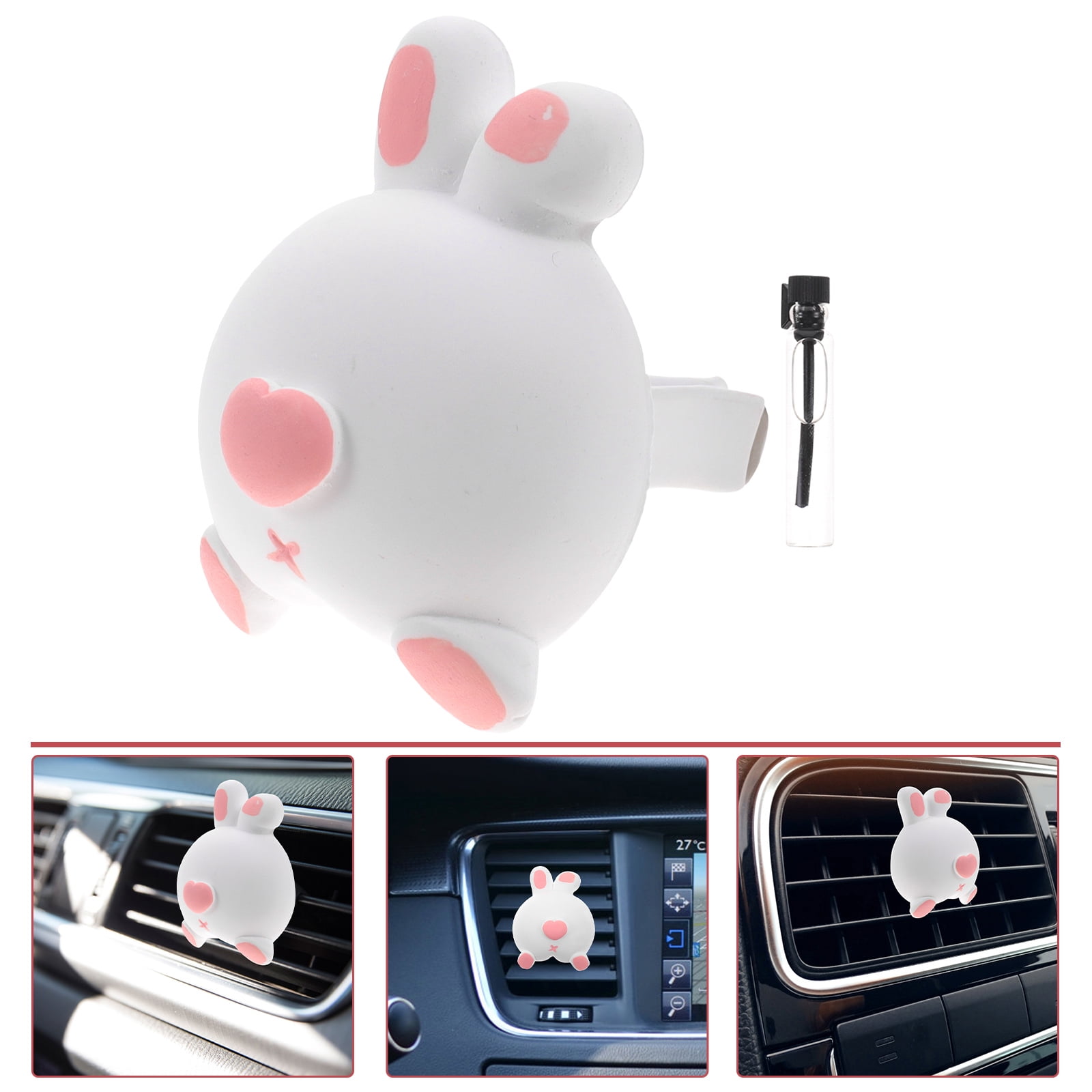 HORIALENCE 1Pcs Car Air Conditioning Vent Clip Gypsum Rabbit Butt Shape ...