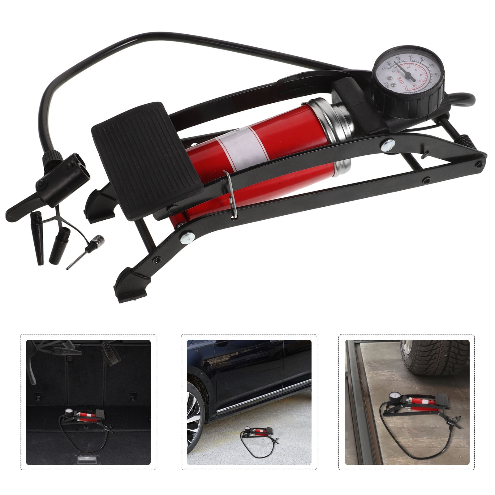 HORIALENCE 1Pcs Metal Foot Pump Inflator for Car Tire Bicycle ...