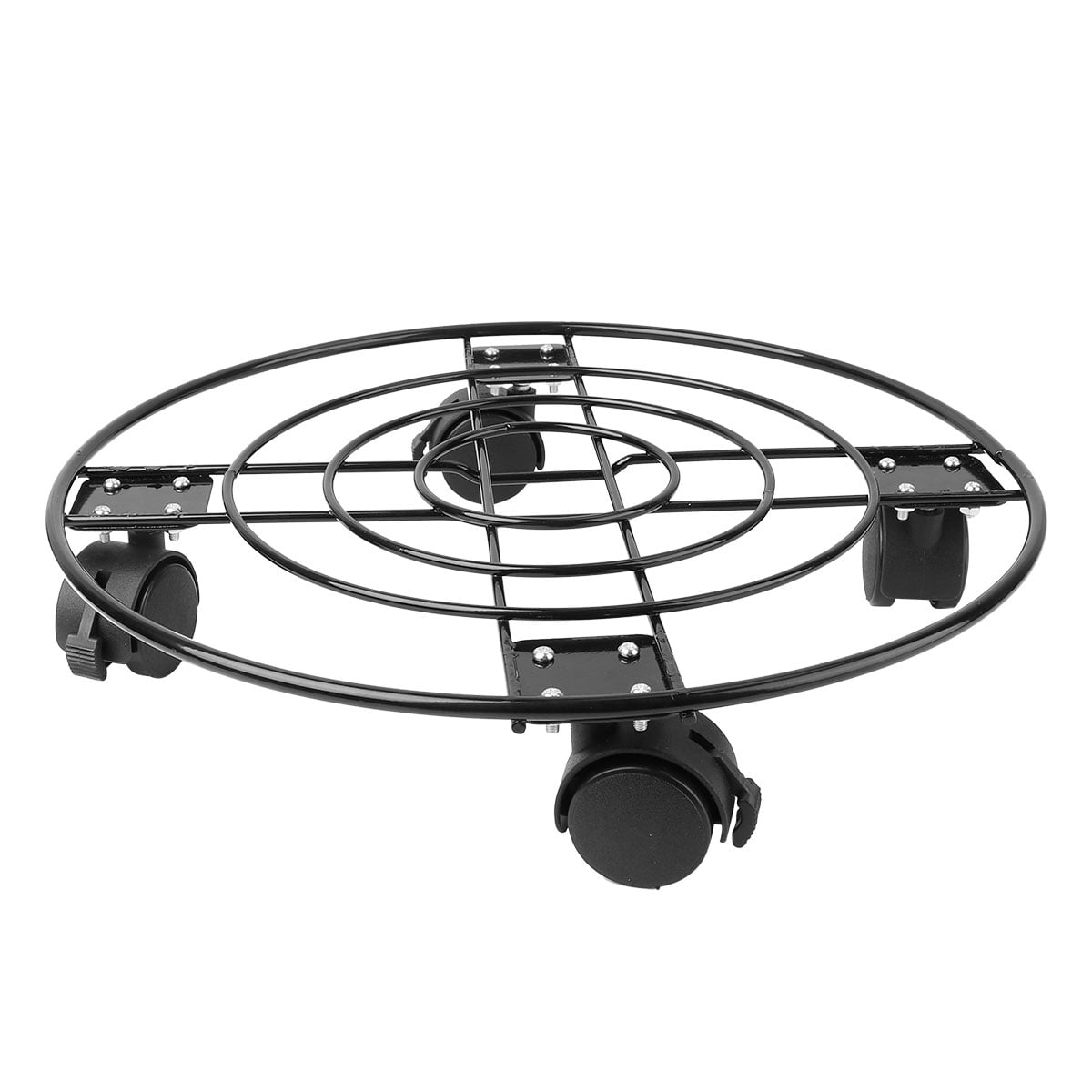 HORIALENCE 1Set Metal Planter Rack Movable Flower Pot Stand with Wheels ...