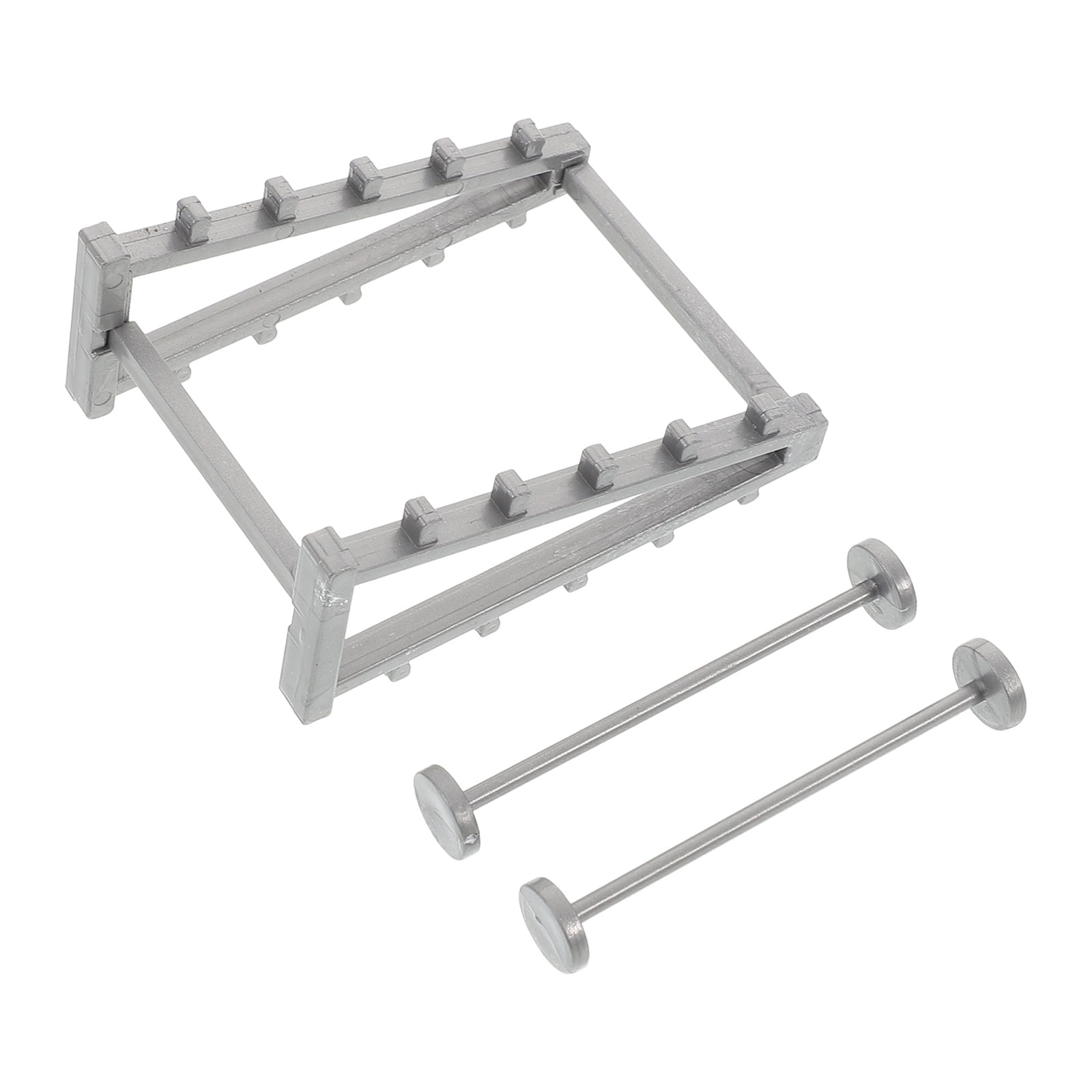 HORIALENCE 1Set Mini Barbell Rack Grey Plastic Compact Decorative Piece ...