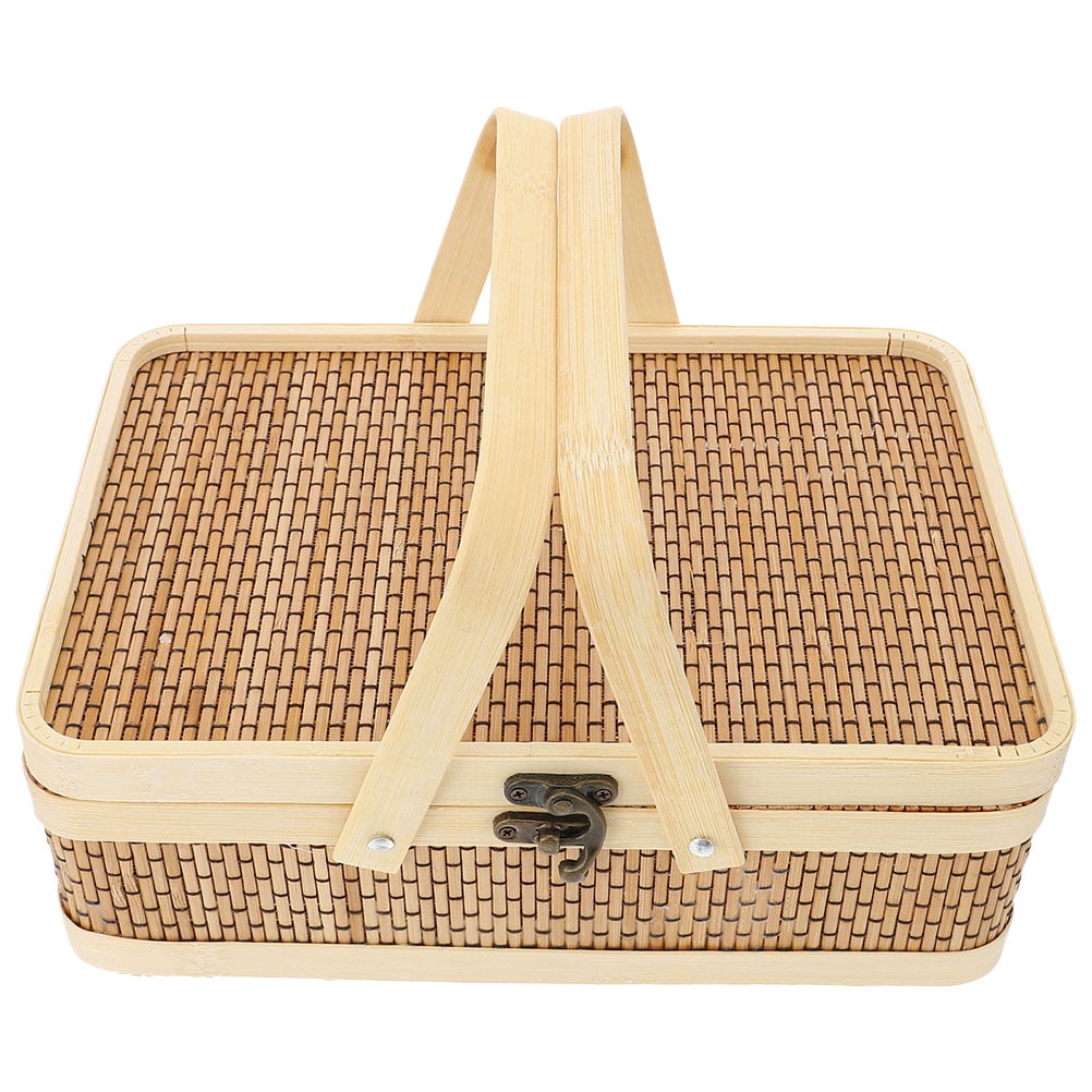 HORIALENCE 1Set Picnic Basket Small Size with Handle for Outdoor Picnic ...