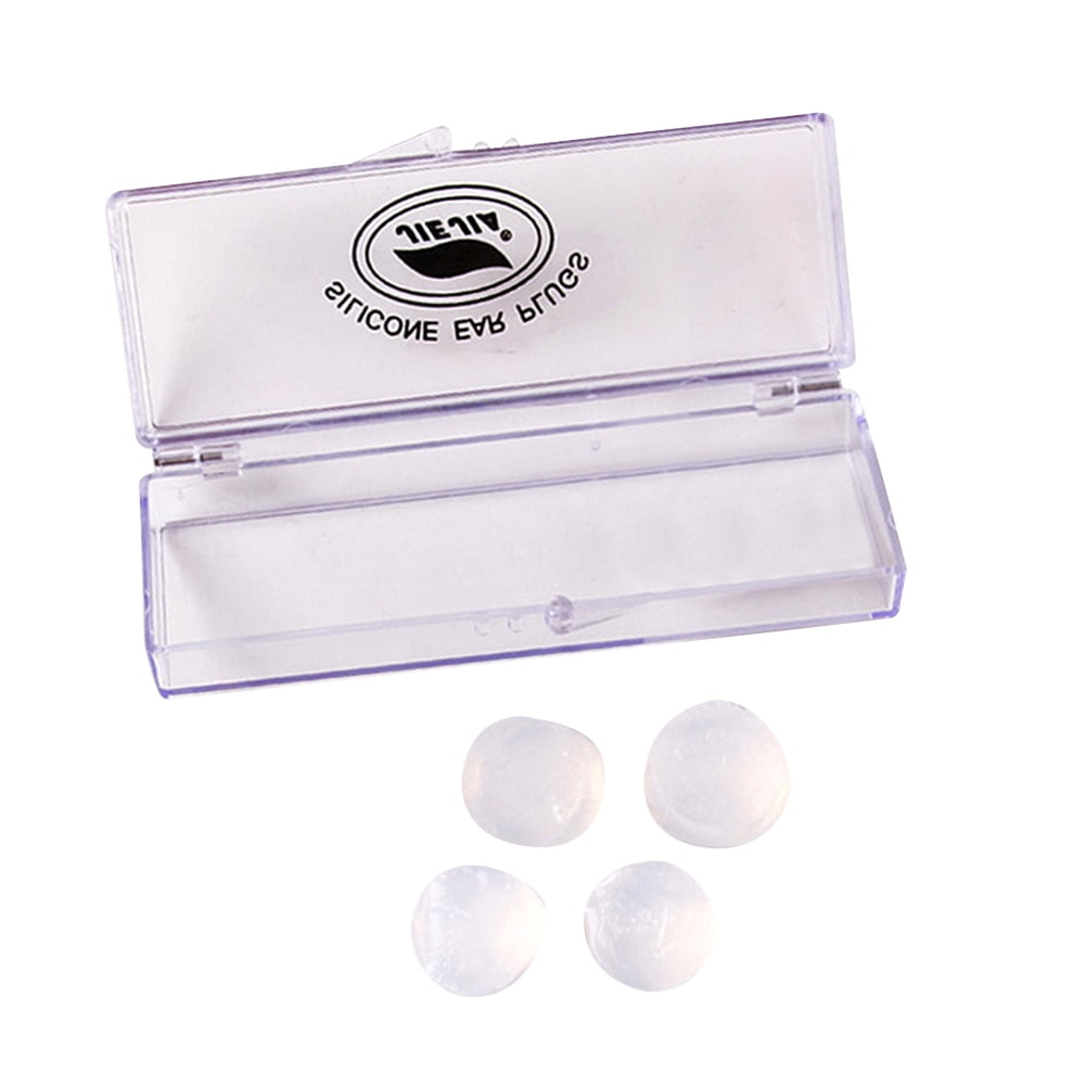 HORIALENCE 2 Pair Reusable Silicone Ear Plugs for Swimming and Diving ...
