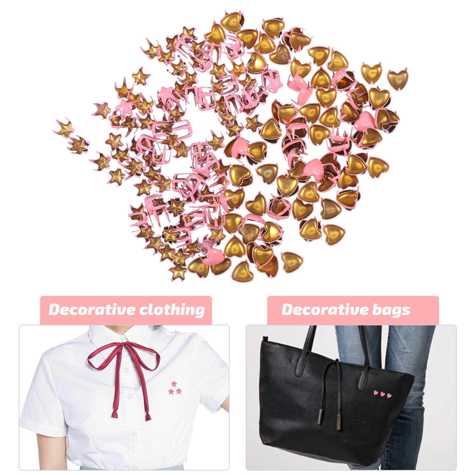 HORIALENCE 200Pack Pink Metal Rivets for DIY Dolls and Mini Bags in ...