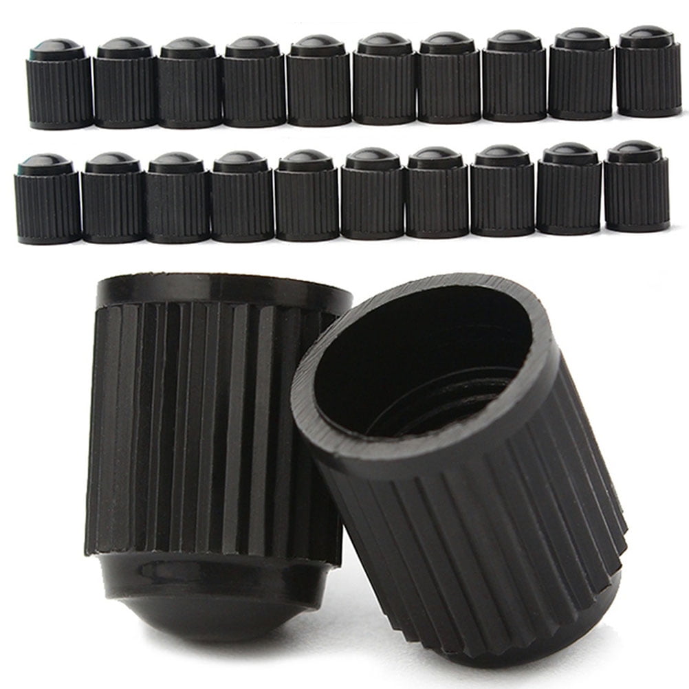 HORIALENCE 25Pcs Black Plastic Prevent Leakage Protect Valve Cores Tire ...