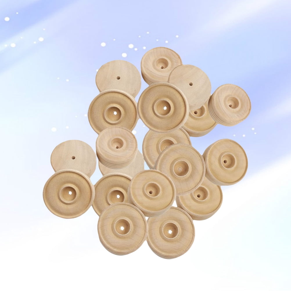 HORIALENCE 25Set Small Wheels for Diy Handmade Crafts Wood Material ...