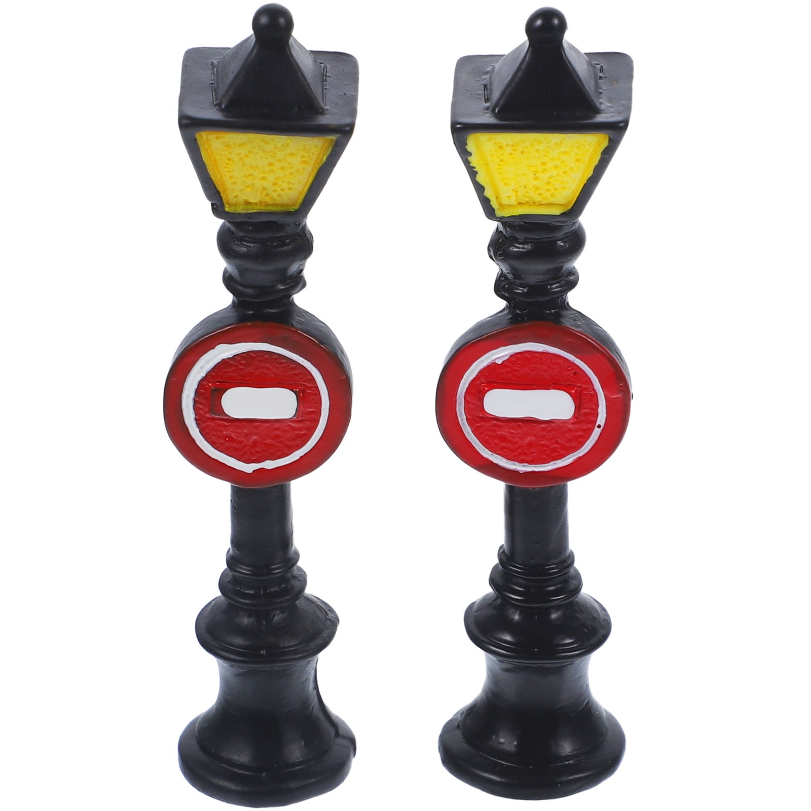 HORIALENCE 2Pcs Miniature Village Street Lights for Decor and Model ...