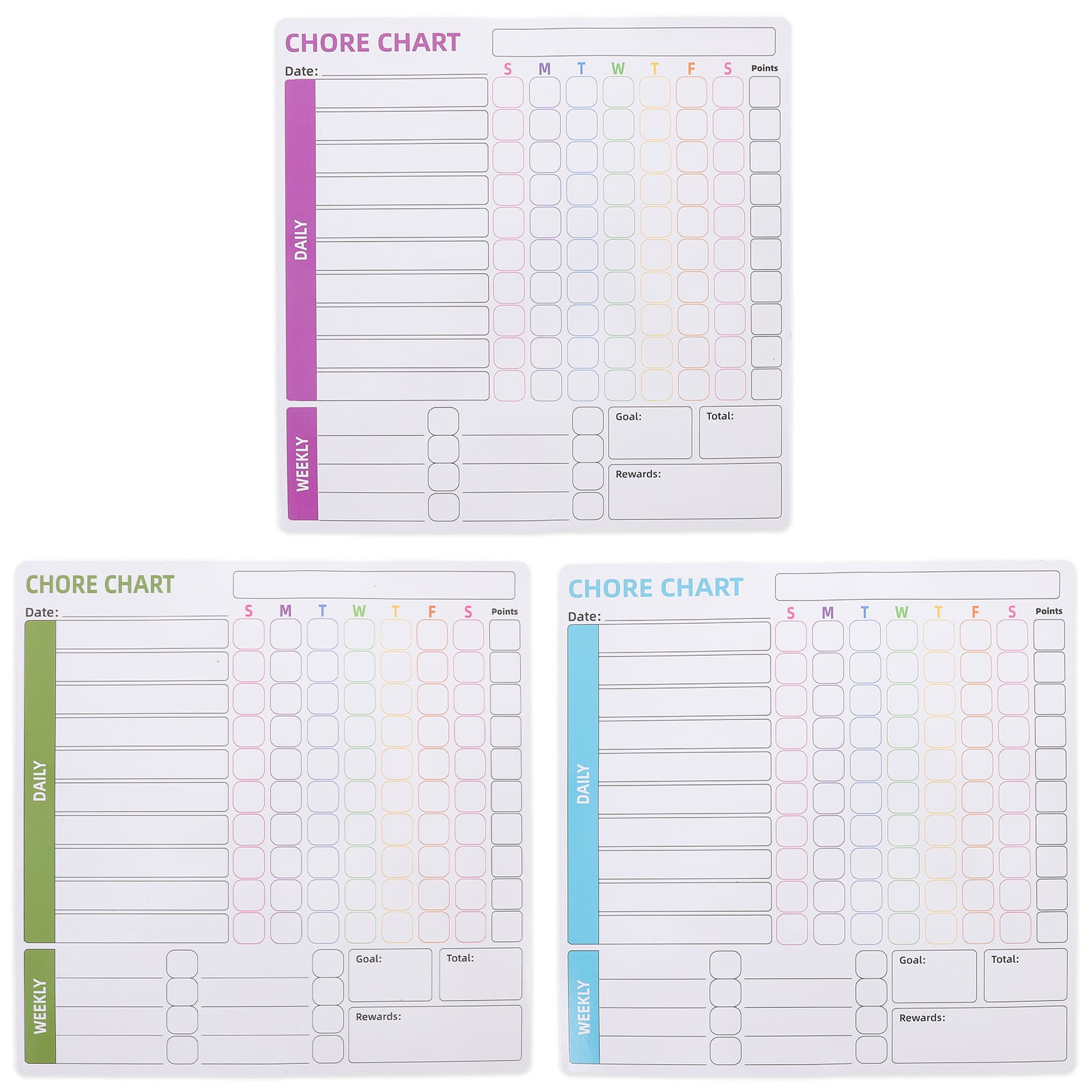 HORIALENCE 3Pcs Behavior Tracking Chart for Home Activities and Family ...