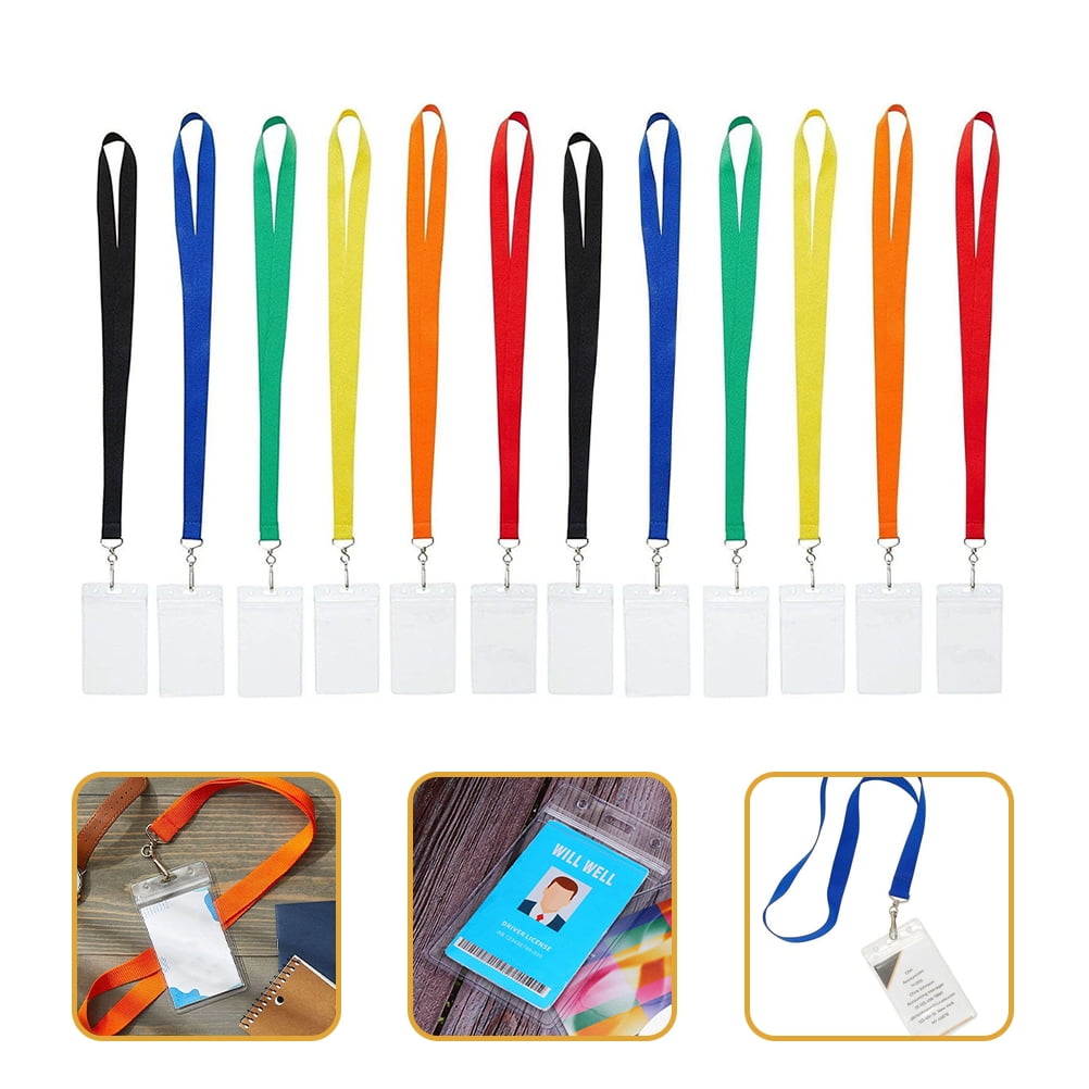 HORIALENCE 3Set Portable Name Tag Holder with Lanyard Suitable for ...