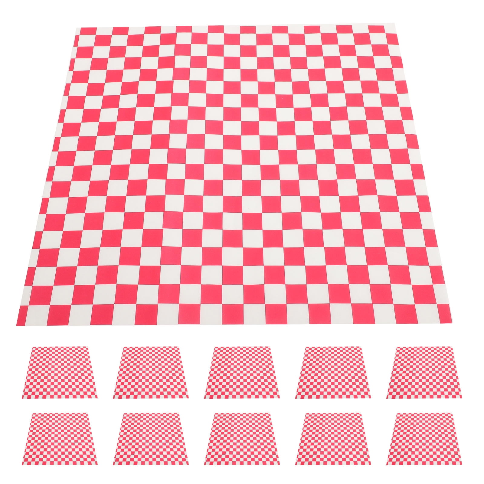 HORIALENCE Greaseproof Paper Red Checkered 50Pack 11.8x11.8in - Walmart.com