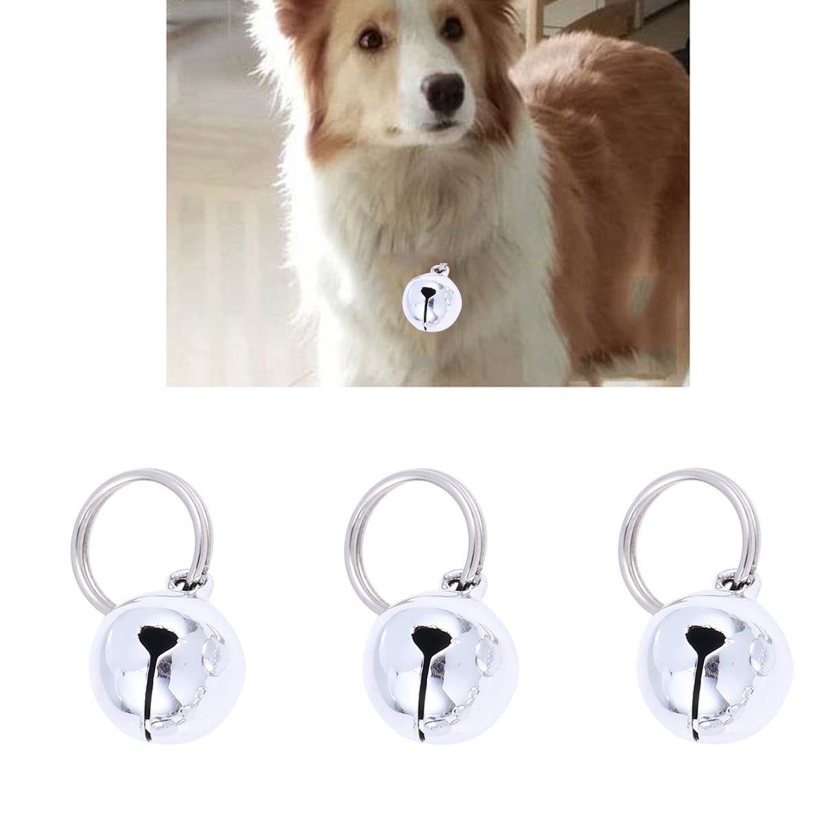 HORIALENCE 6Pack Small Metal Bells for Bell for Puppy Silver Dog ...