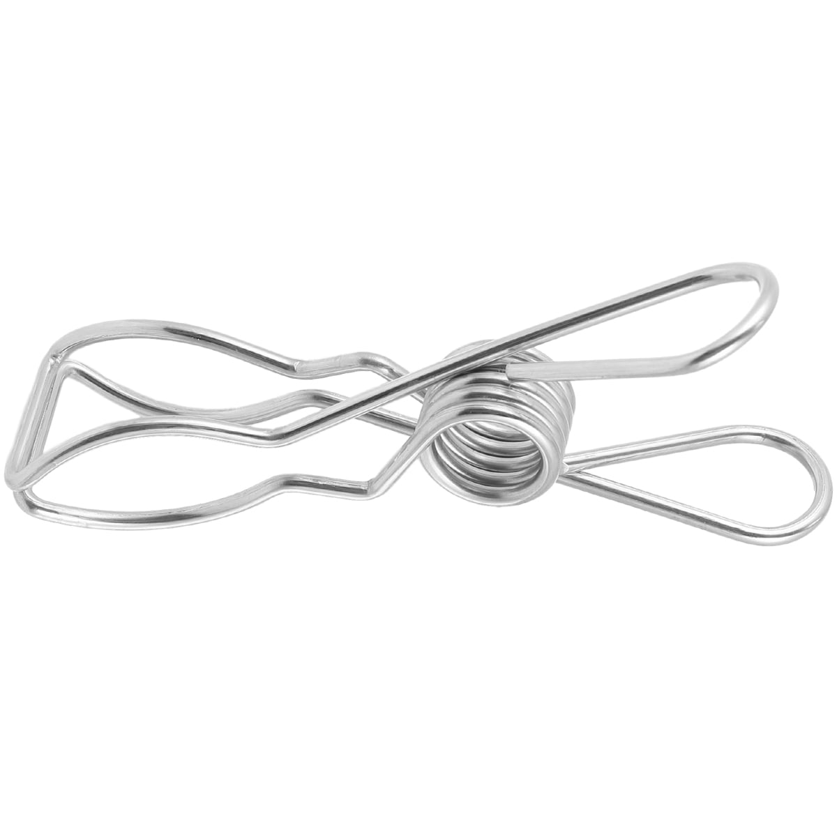 HORIALENCE 6Pcs Metal Clips for Clothes Silver Stainless Steel Bent ...