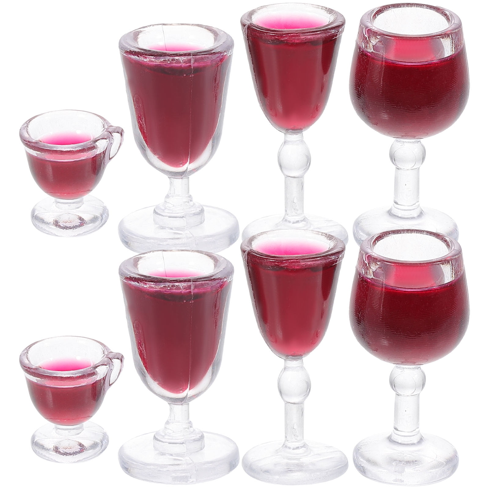 HORIALENCE 8Pcs Mini Wine Goblet Diy Micro Landscape Mini House ...