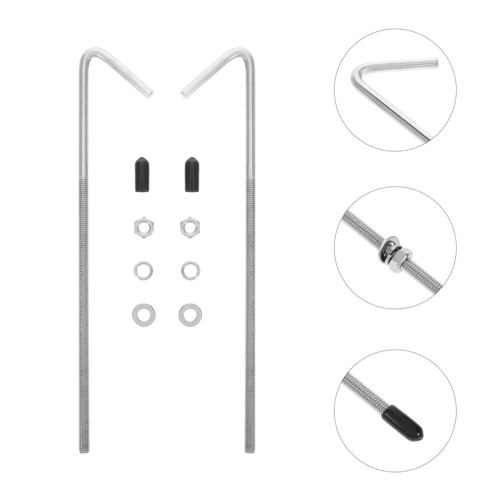 HORIALENCE Battery Hold Down Bracket 1 Set J Hooks For And Mechanics In ...