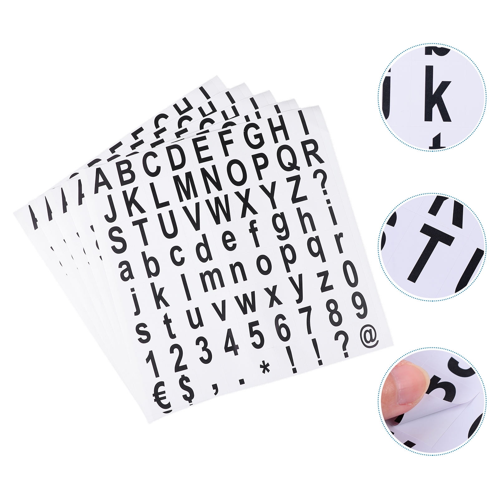 HORIALENCE DIY Word Stickers 5 Sheets per Bag Number and Alphabet ...