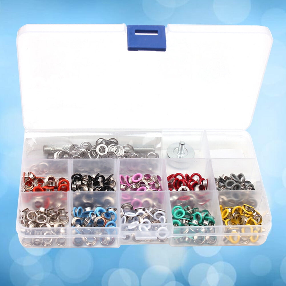 HORIALENCE Eyelets Grommet Kit 300Pcs Metal Eyelets Button for Diy ...