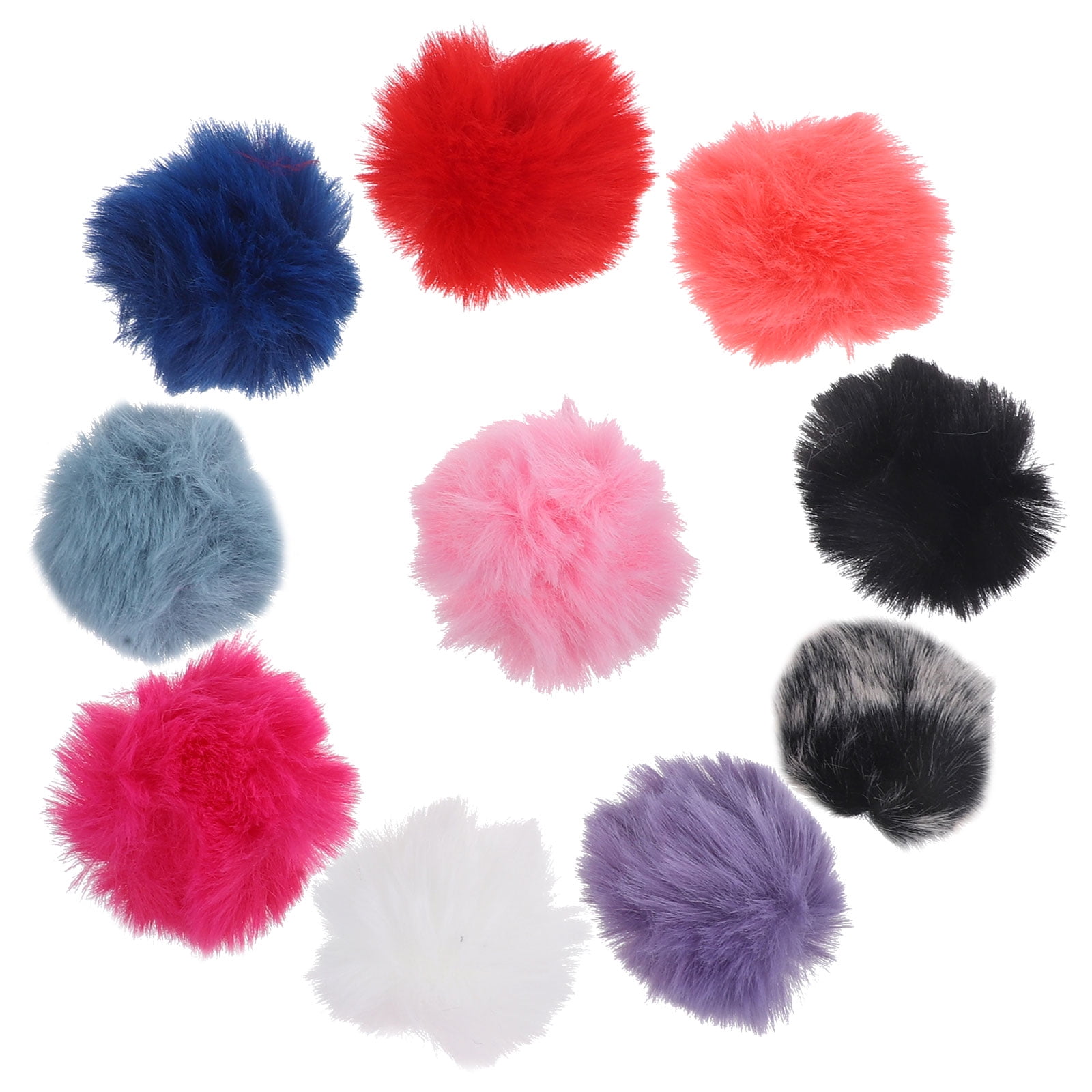 HORIALENCE Microphone Furry Windscreen 10Pcs Assorted Color Round Shape ...