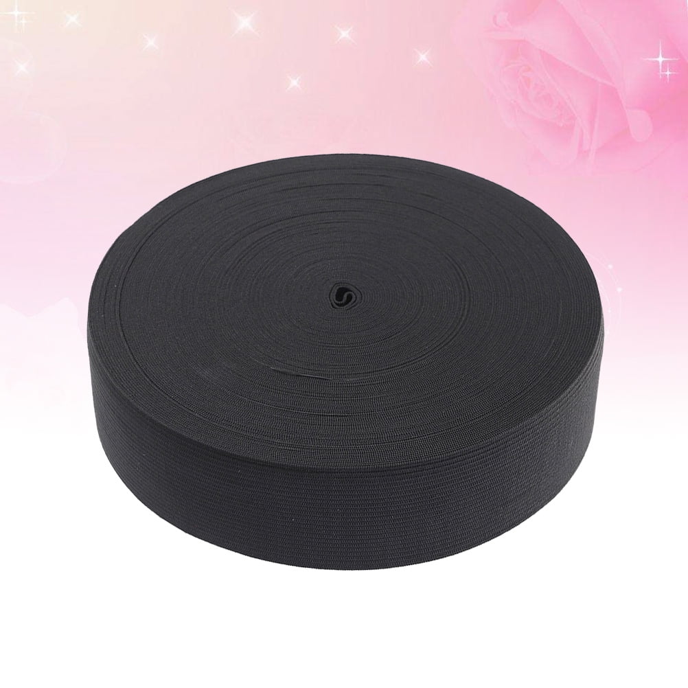 HORIALENCE Sewing Elastic Spool 1 Roll Black Polyester 40m Length 2cm ...