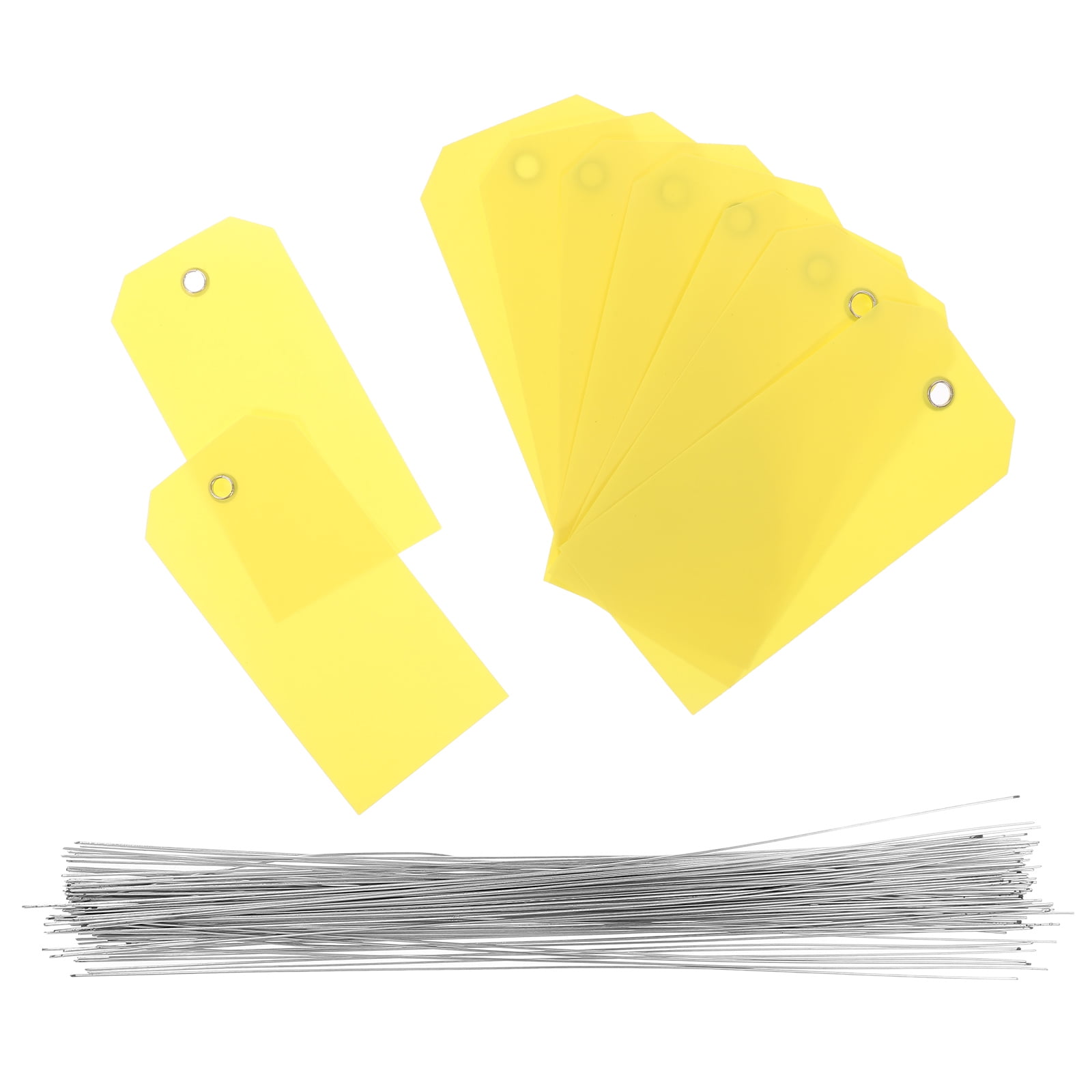 HORIALENCE Travel Tags for Luggage 100Pcs Yellow Plastic Shipping ...