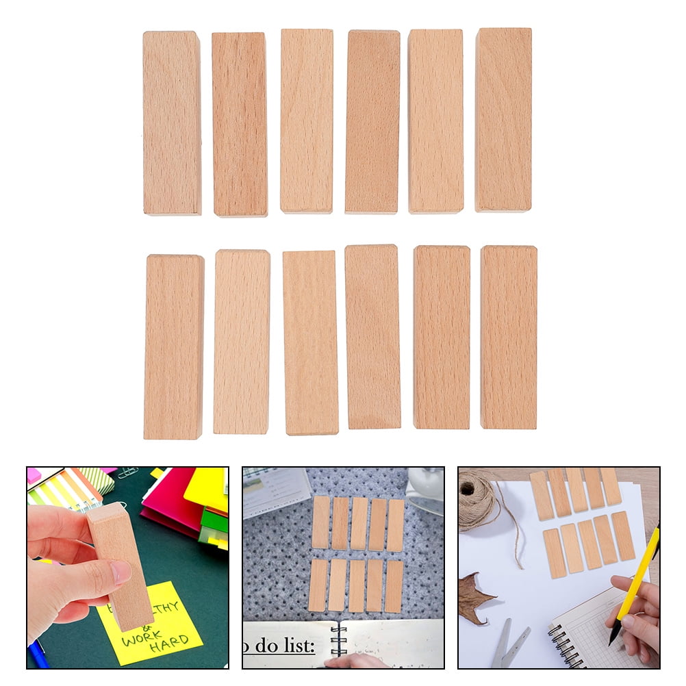 HORIALENCE Unfinished Wood Blocks Diy Wooden Block Material For Carving ...
