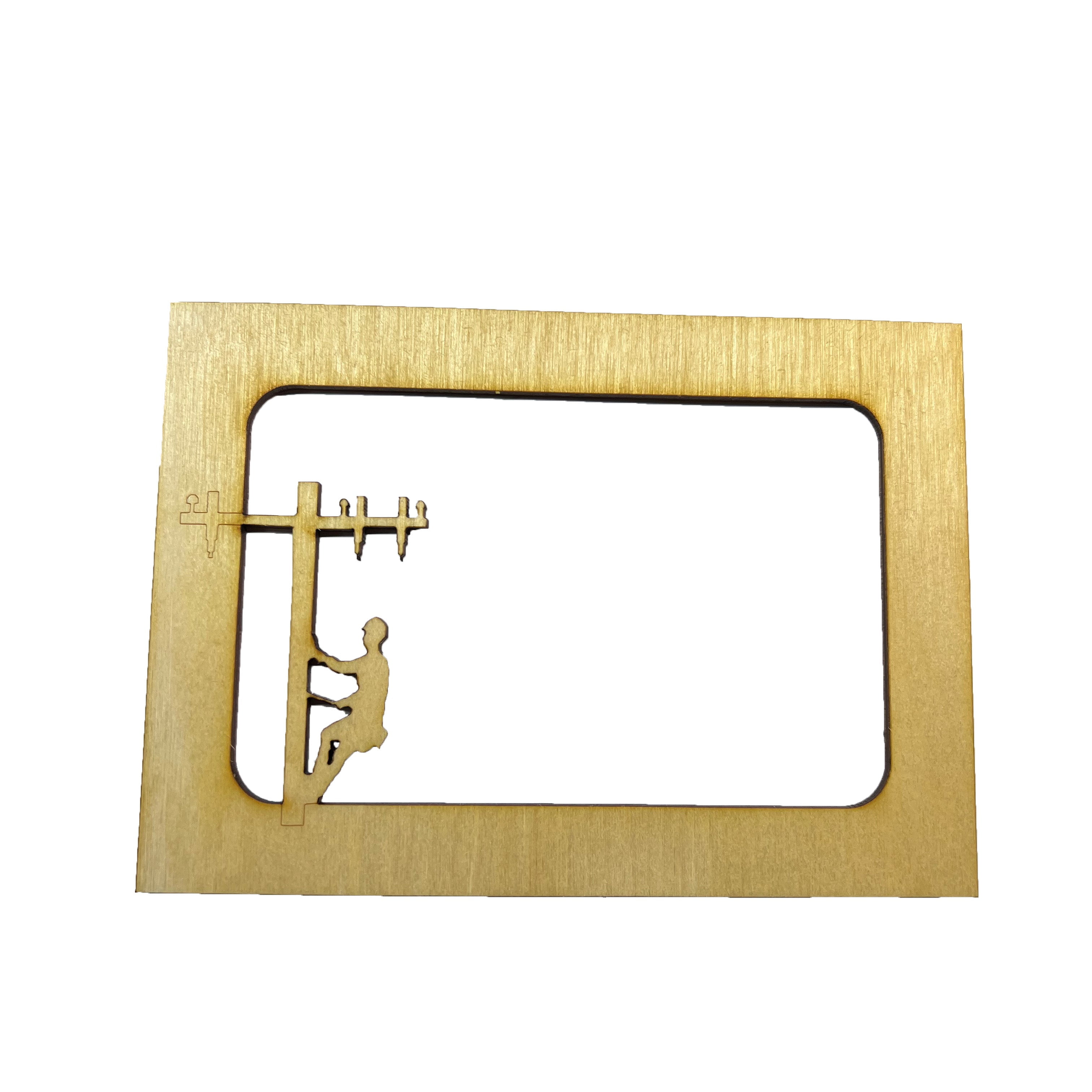 HORIZONTAL Lineman 5X7 Photo Frame Insert - Baltic Birch - Walmart.com
