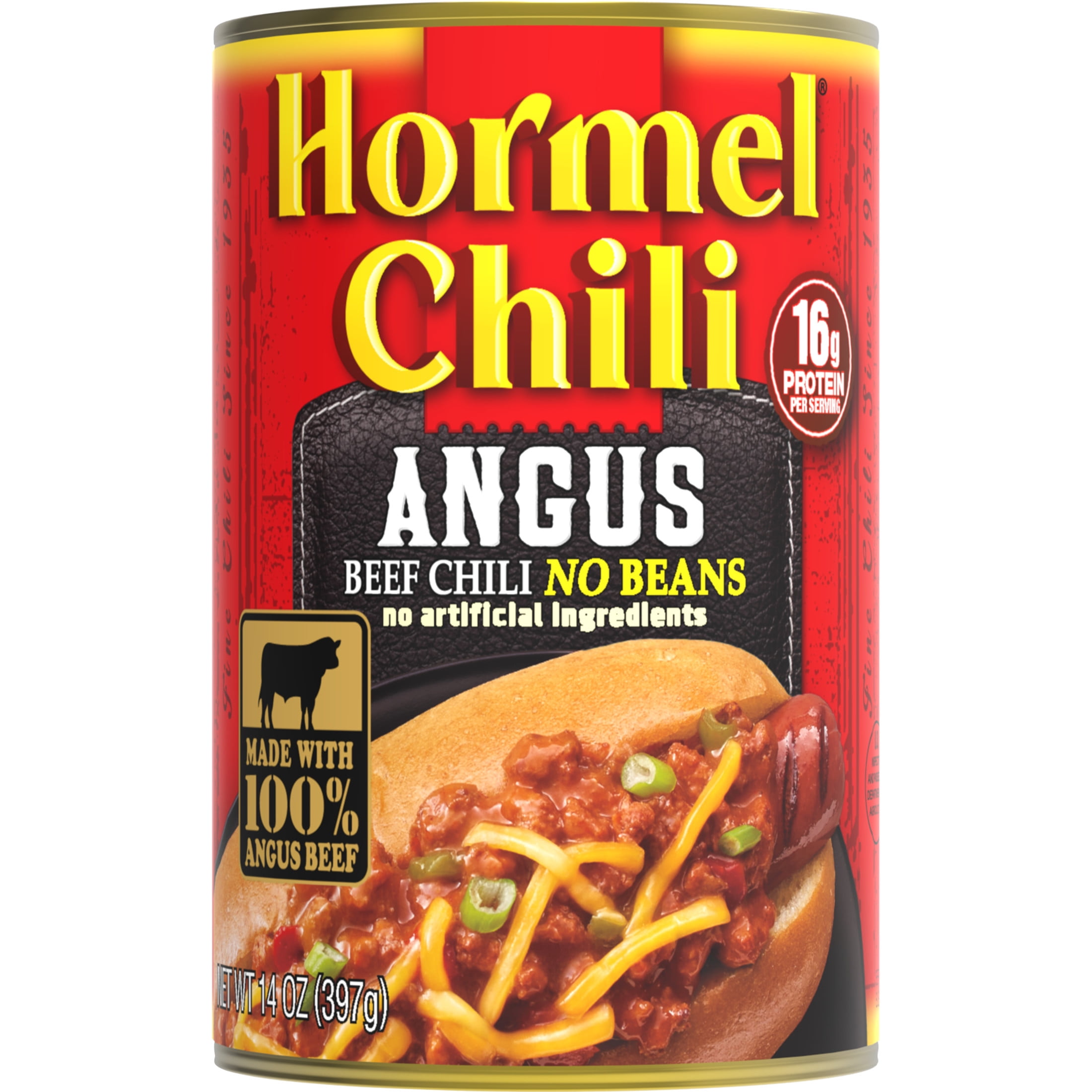 (2 pack) HORMEL Angus Chili No Beans, Shelf-Stable, 15 oz Steel Can ...