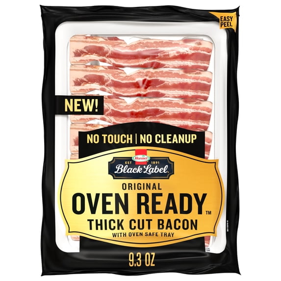 Hormel Black Label Oven Ready Original Thick Cut Bacon, Gluten Free ...