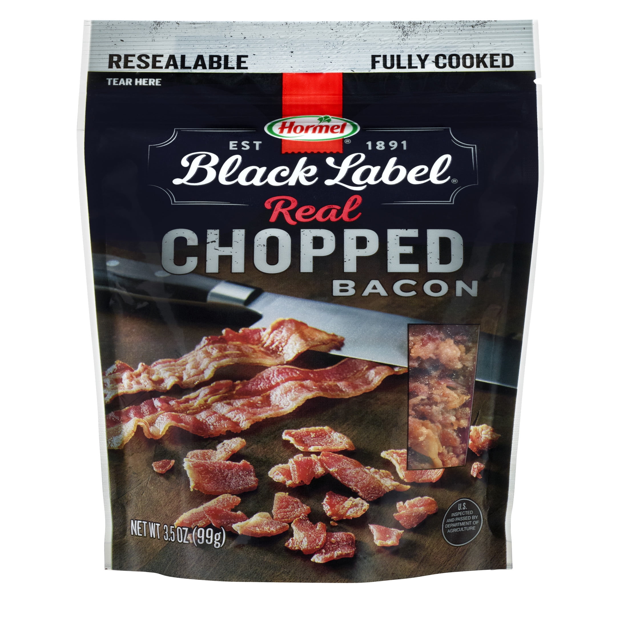 HORMEL BLACK LABEL Real Chopped Bacon - Fully Cooked Pieces, Shelf ...