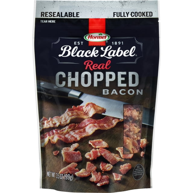 HORMEL BLACK LABEL Real Chopped Bacon - Fully Cooked Pieces, Shelf ...