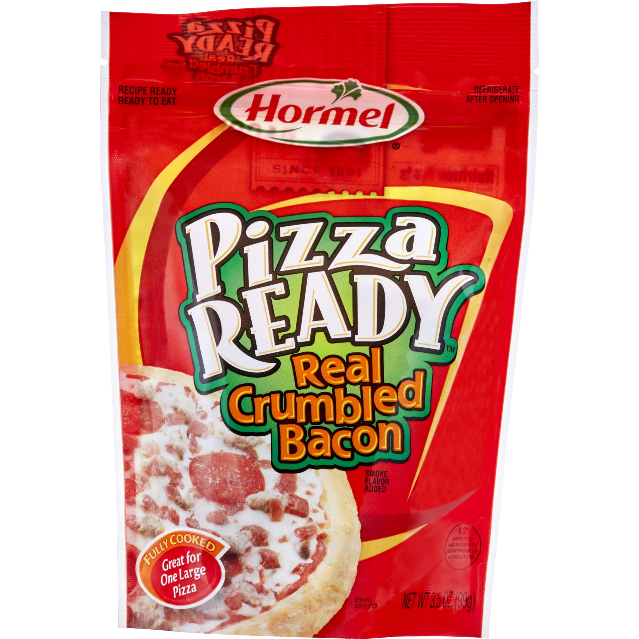 Hormel Black Label Crumbled Bacon Pizza Topping, Fully Cooked, Shelf ...
