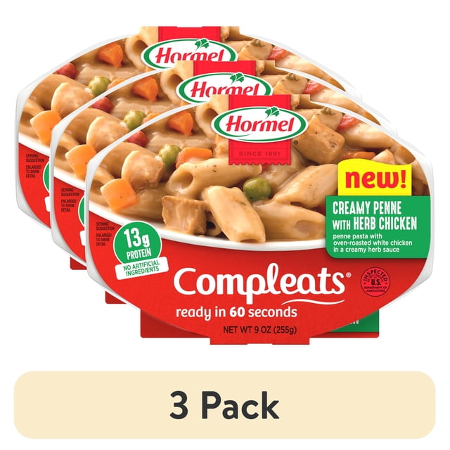 (3 pack) HORMEL COMPLEATS Italian Chicken & Penne Pasta Shelf-Stable, 9 ...