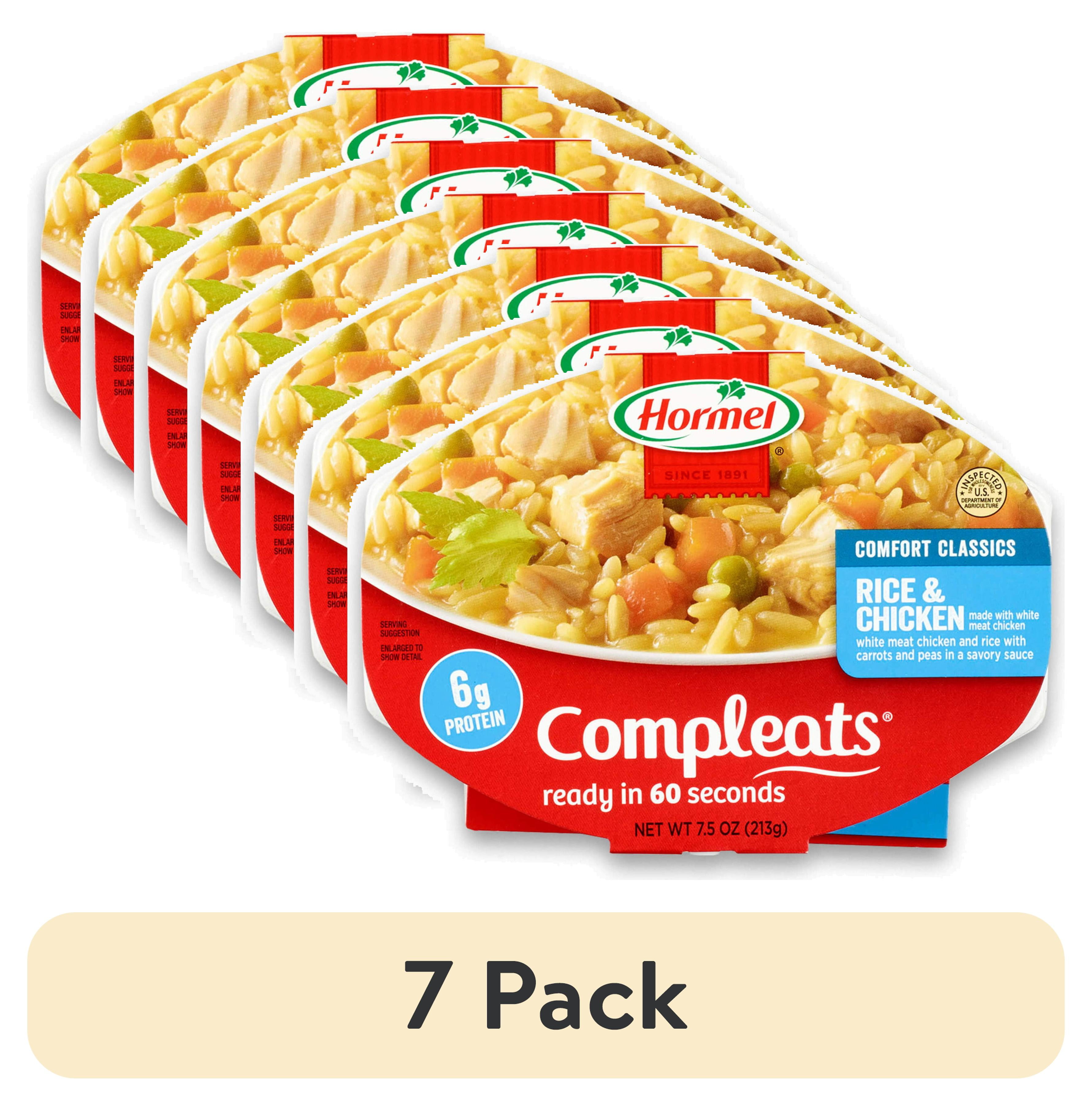 (7 pack) HORMEL COMPLEATS Rice & Chicken, Shelf-Stable, 7.5 oz Plastic ...