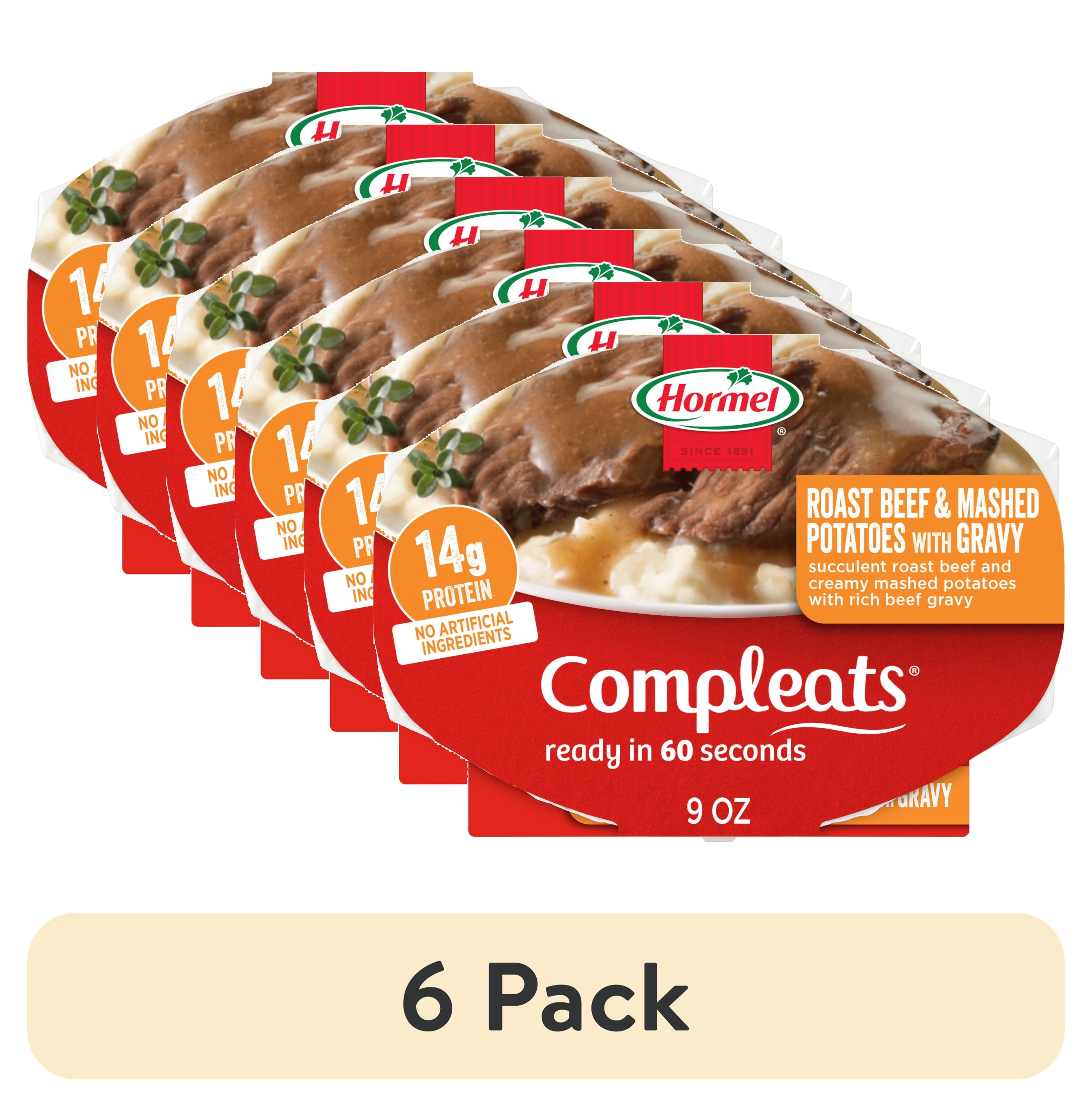 (6 pack) HORMEL COMPLEATS Roast Beef & Mashed Potatoes, Shelf-Stable ...