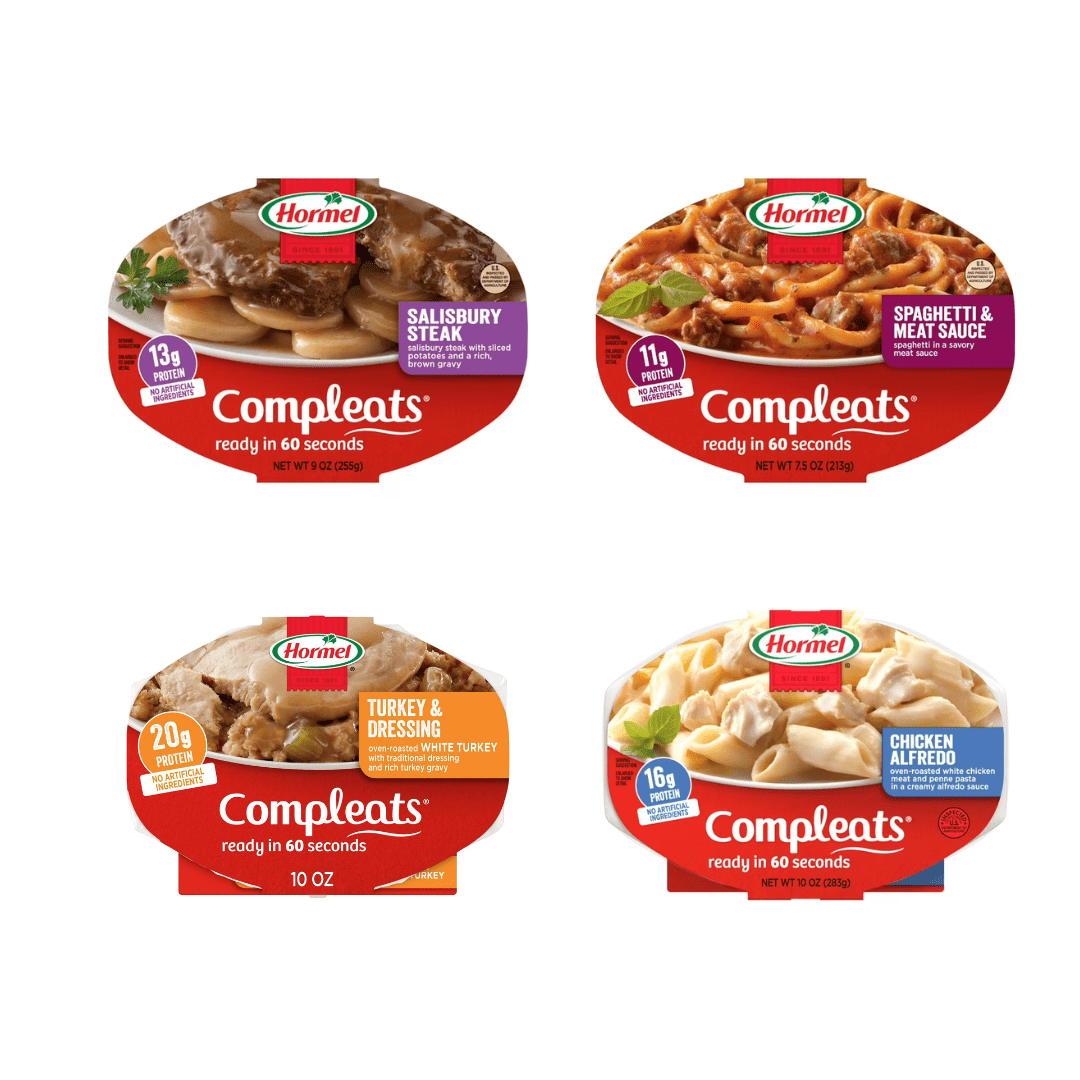 HORMEL COMPLEATS Shelf-Stable Meals – 8-Pack Variety of Microwave ...