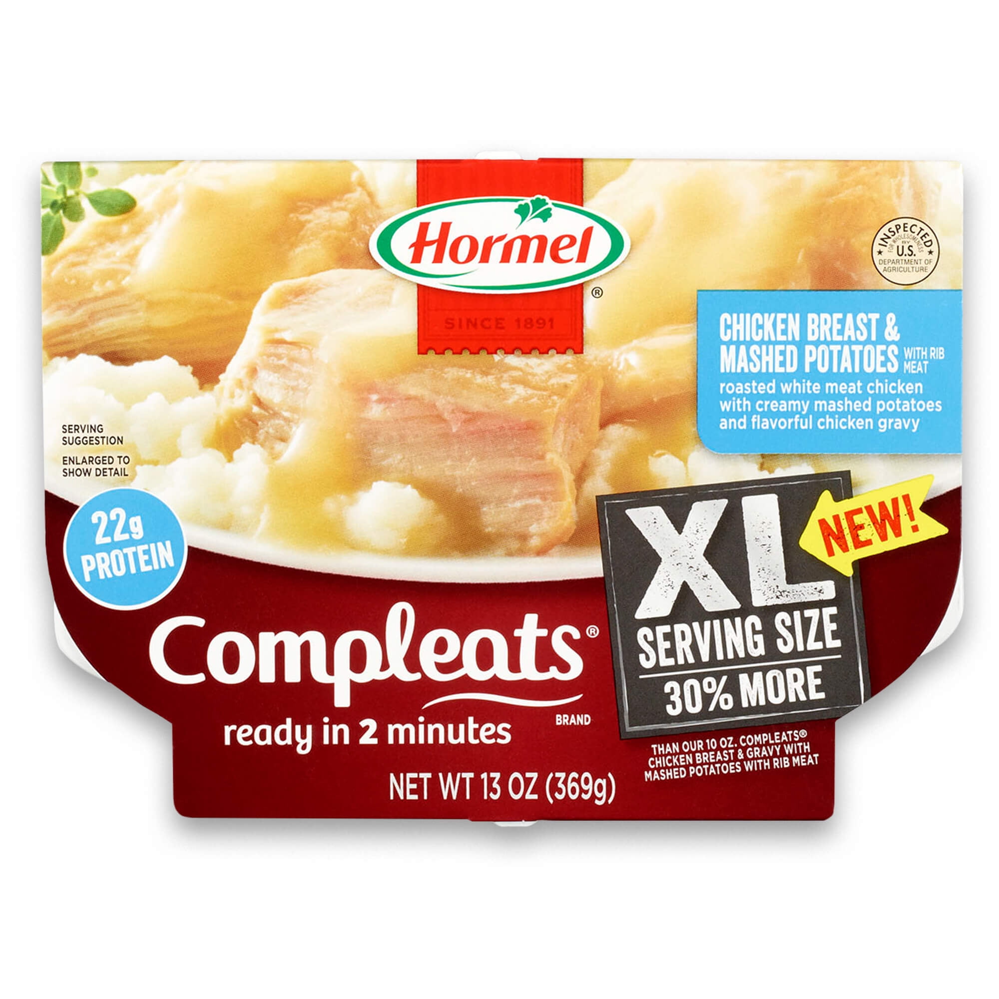 HORMEL COMPLEATS XL Chicken Breast & Mashed Potatoes, 13 oz - Walmart.com