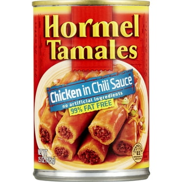 HORMEL Beef Tamales in Chili Sauce, Canned Tamales, Shelf-Stable, 15 oz ...